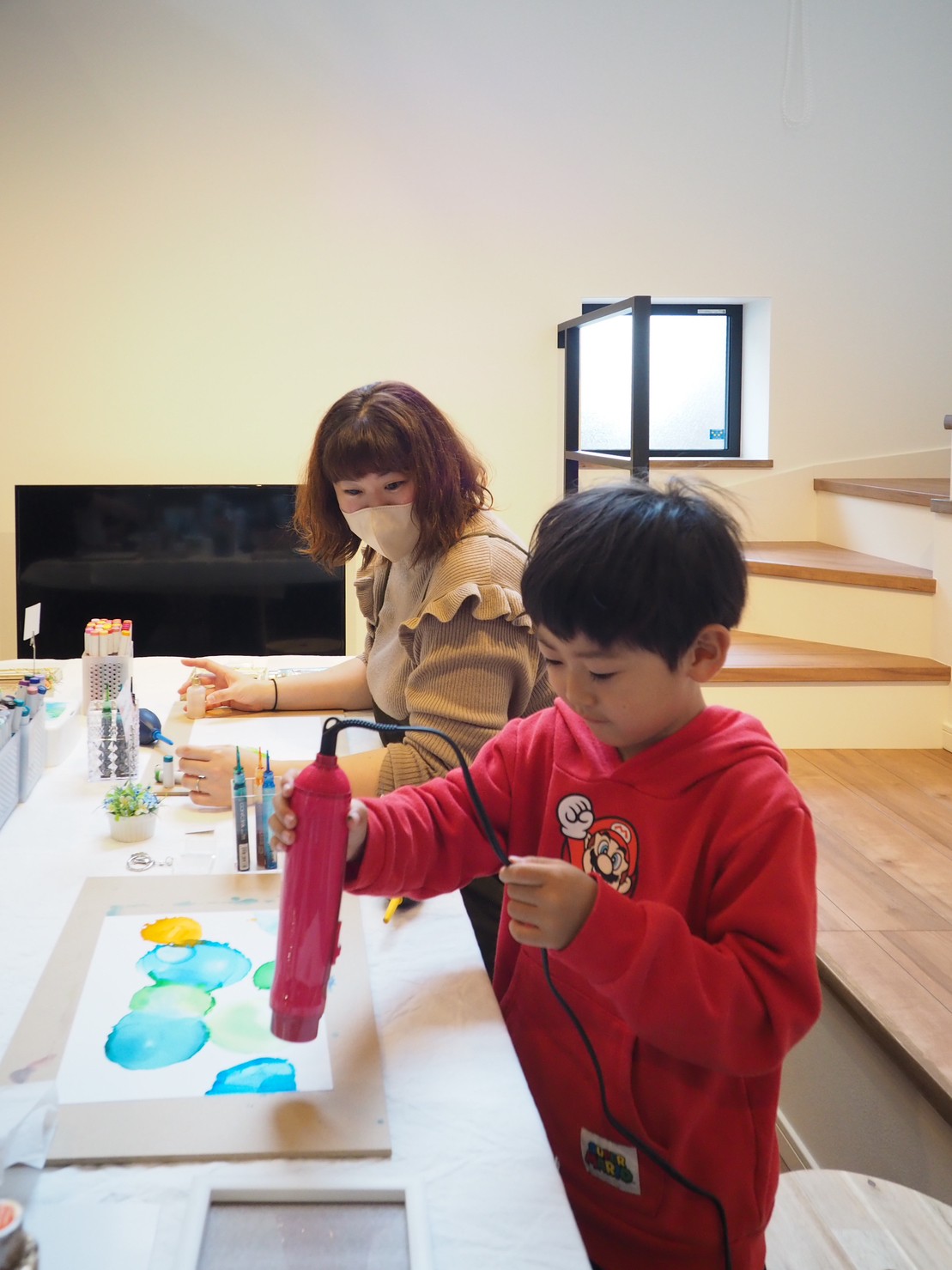 photos- アルコールインクアート｜ワークショップ - ALOHA100-新築デザイン住宅